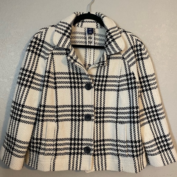 GAP | Jackets & Coats | Y2k Gap Herringbone Plaid Cropped Jackieo Jacket | Poshmark